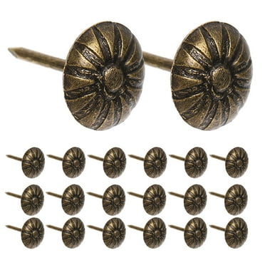 UPGRATOR 50Pcs Iron Antique Daisy Shape Upholstery Tacks for Chairs and ...