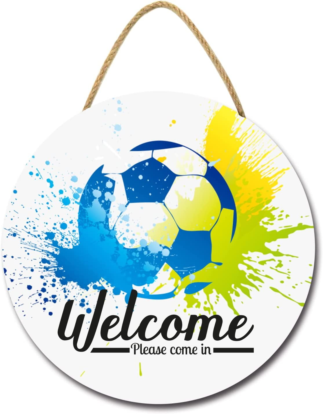 Eveokoki 12" Welcome Soccer Signs for Bar Pub Club Living Room ...