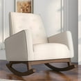 Mid Century Modern Collin Rocking Chair, Beige Twill - Walmart.com