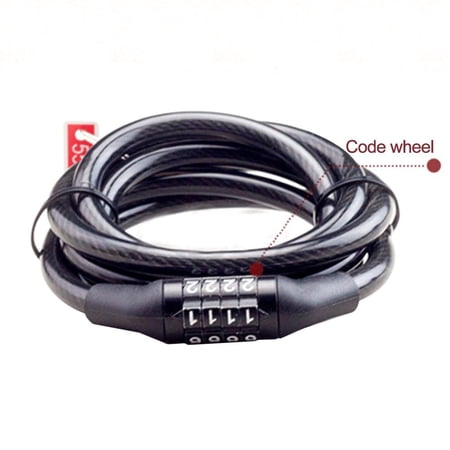 Preset Combination Cable Lock, 4 ft. (1.2 m.) Long x 5/16 in. (8 mm ...