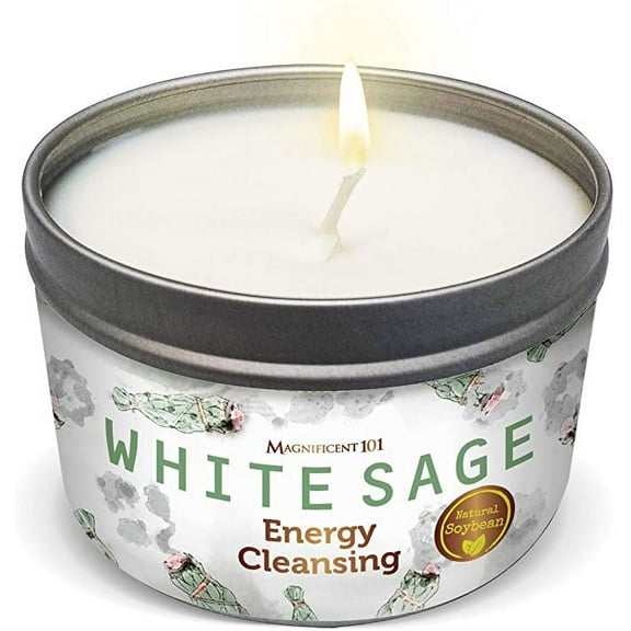 ASIASN-Magnificent 101 Sage & Palo Santo Candle Set - 3-Pack, 3.5 oz ...