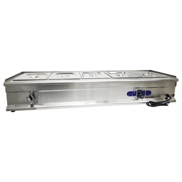 Wechef 1200W Dual Pots Countertop Food Warmer Stainless Steel ...