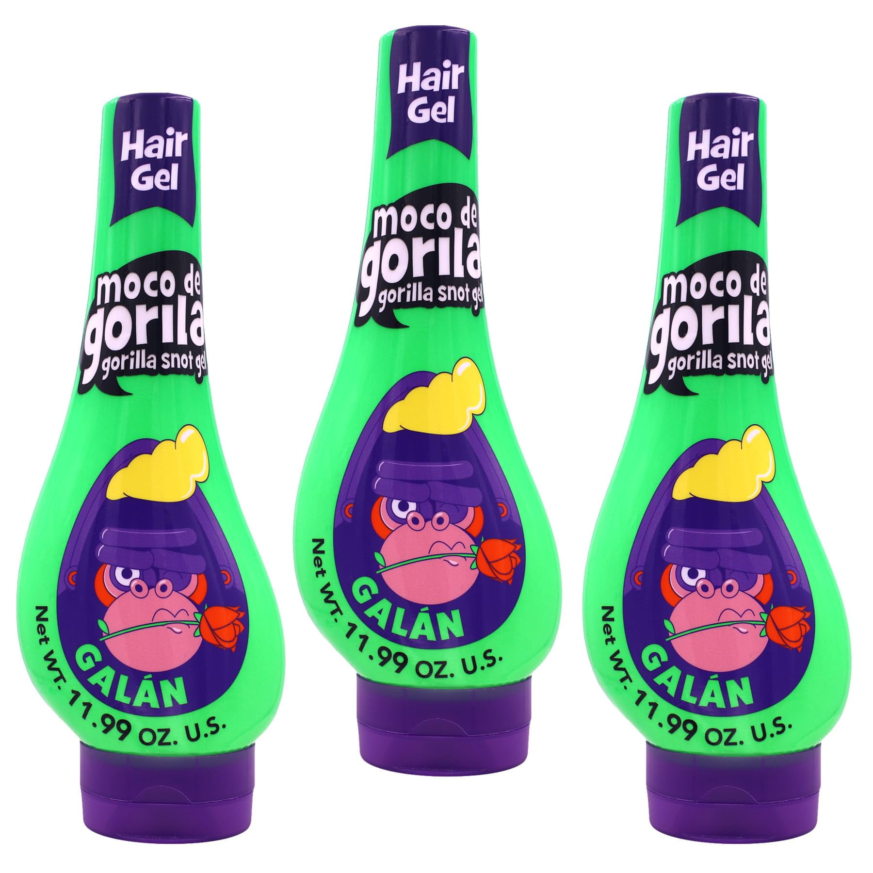 Gel para peinar el cabello Moco de Gorila Galan, 350 ml, paquete de 3 | Walmart en línea