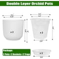 2 Layer Orchid Pot with Holes,Inner Clear Mesh Slotted Basket with ...