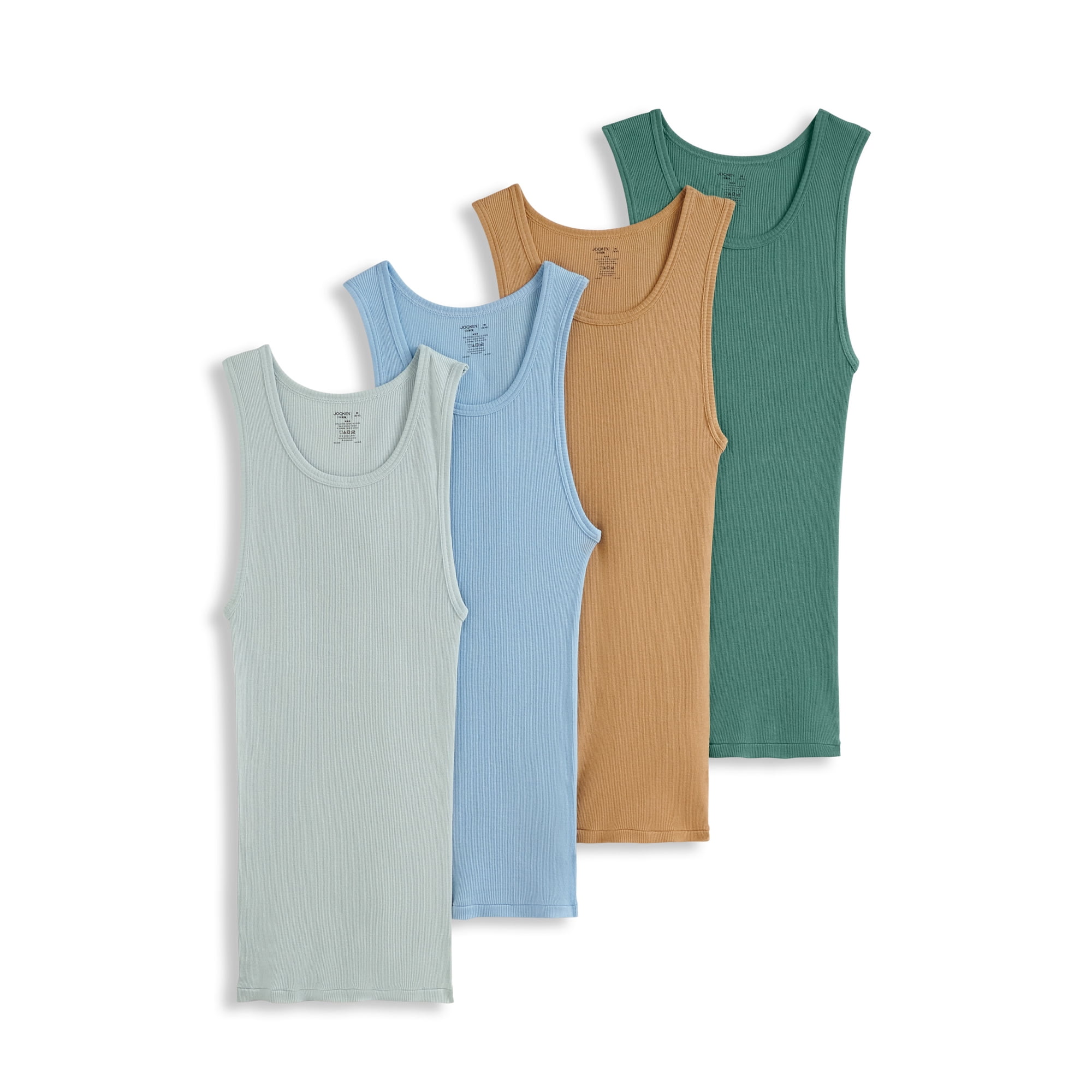 Click here for Jockey Mens 100 Cotton A-Shirt Tank - 4 Pack prices