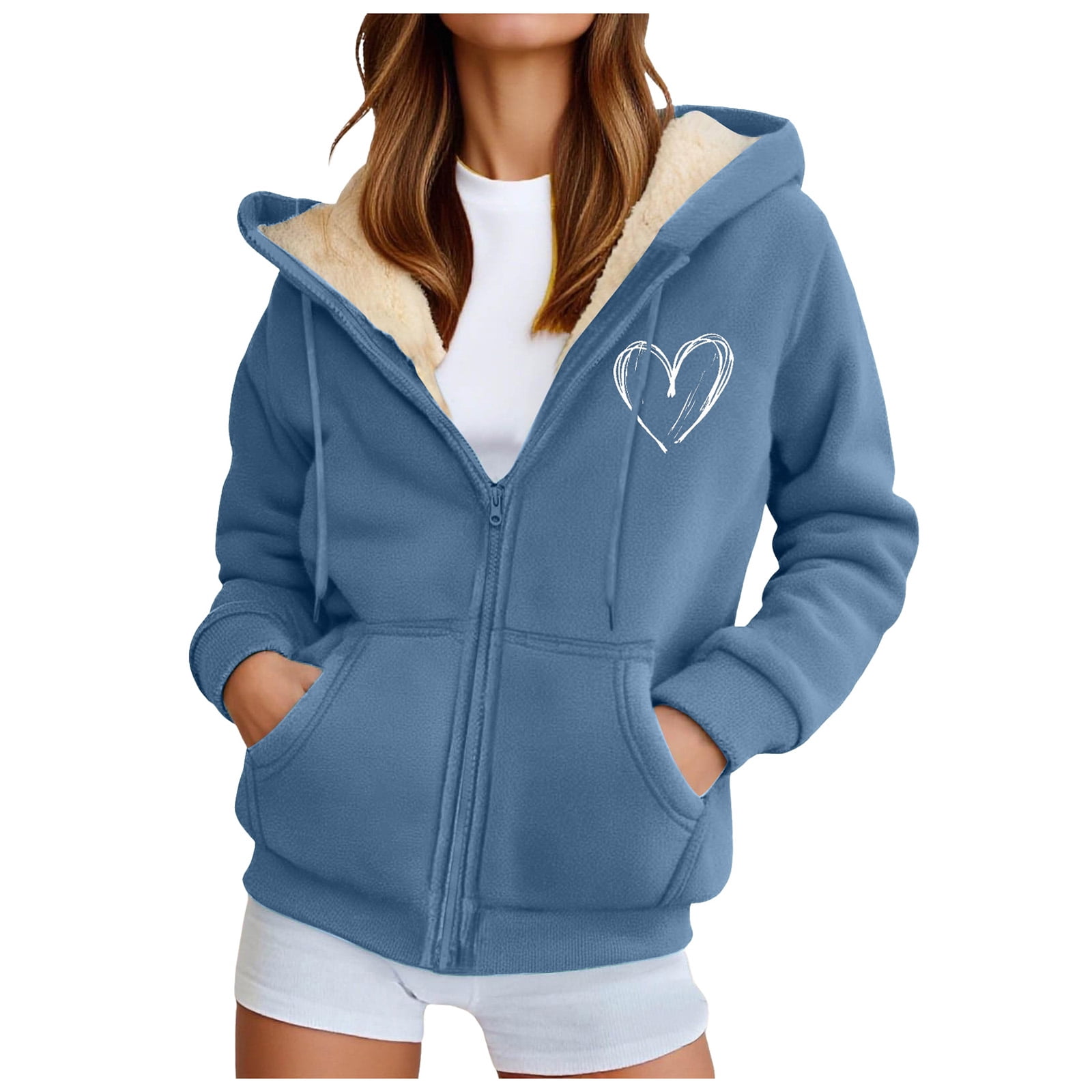 Click here for Felwors Womens Fleece Lined Zip Up Hoodie Thermal... prices
