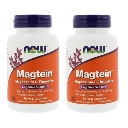 Now Foods - Magtein, Magnesium L-Threonate, 90 Veg Capsules - 2 Packs ...