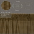 VHC Brands Tea Cabin Rustic Green Plaid 63"x36" Panel Pair, Cotton Tie ...