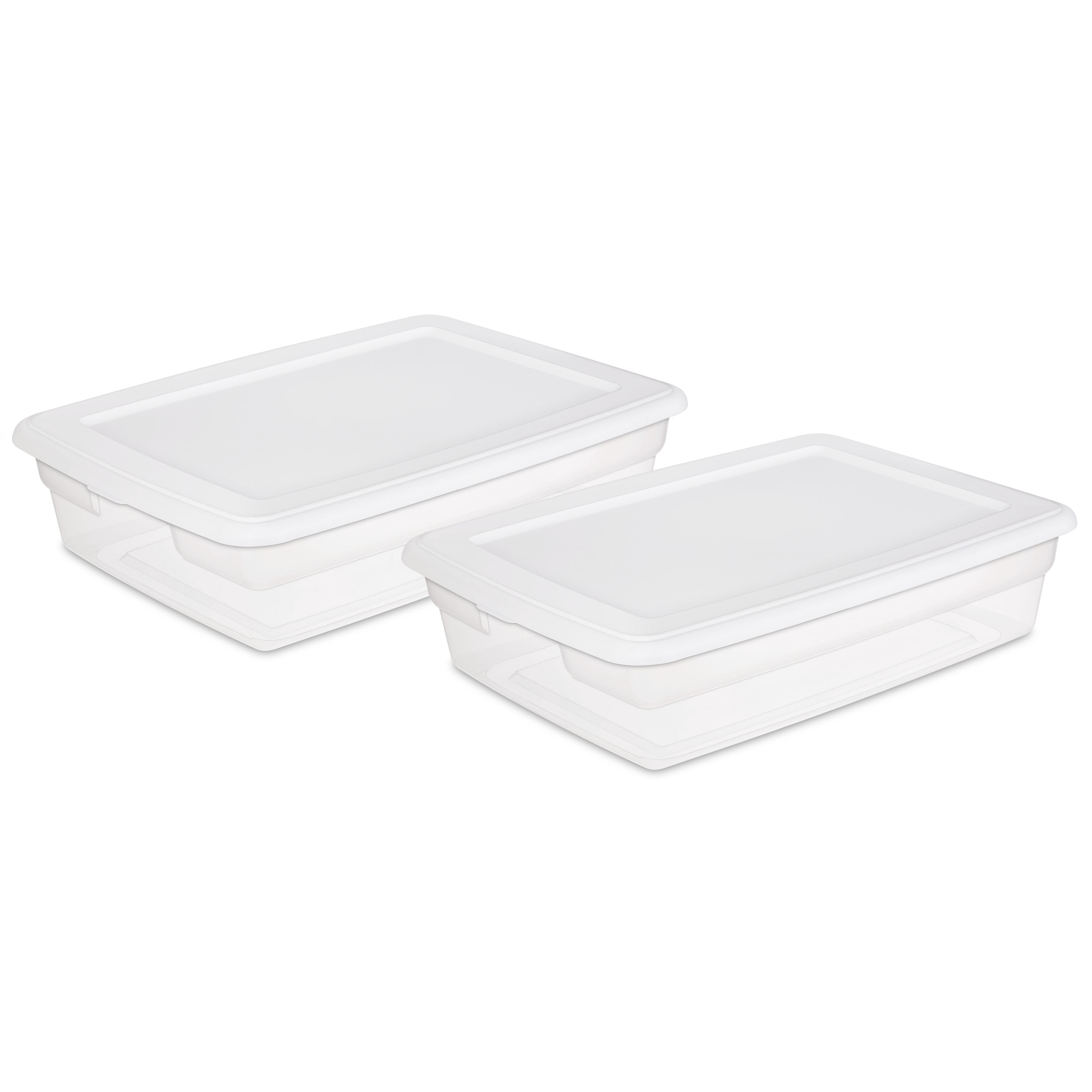 Sterilite Plastic 28 Qt. Storage Box White Set of 8 - Walmart.com