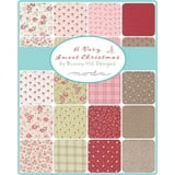 A Very Sweet Christmas Charm Pack by Bunny Hill Designs; 42 - 5" Precut Fabric Quilt Squares ...