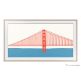 "SAMSUNG 65"" Class The Frame Customizable Bezel Modern Teak VG ...