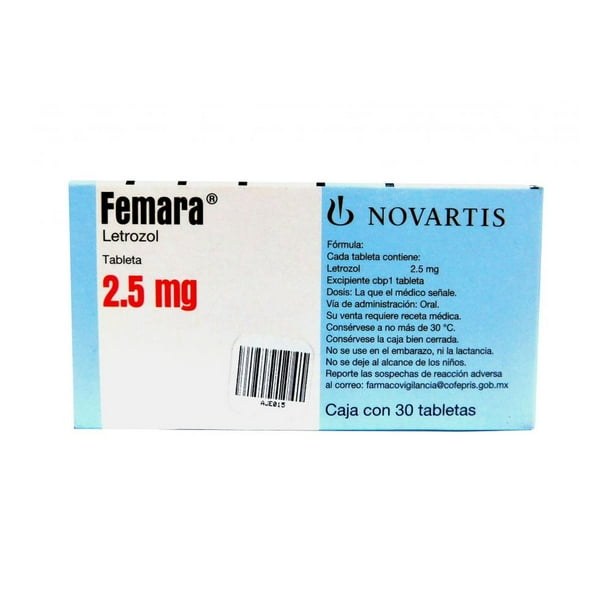 Femara 2.5 mg Caja Con 30 grageas | Bodega Aurrera en línea