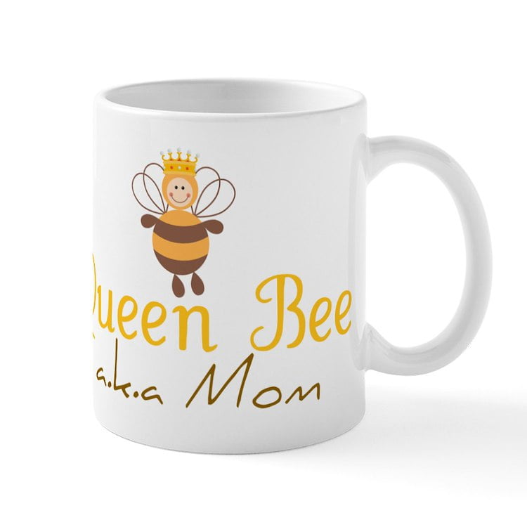 CafePress - Queen Bee Mug - 11 oz Ceramic Mug - Novelty Coffee Tea Cup ...