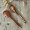Wooden Spoons for Eating, 6 Pieces Natural Wood Eating Spoon, 7 Inch ...
