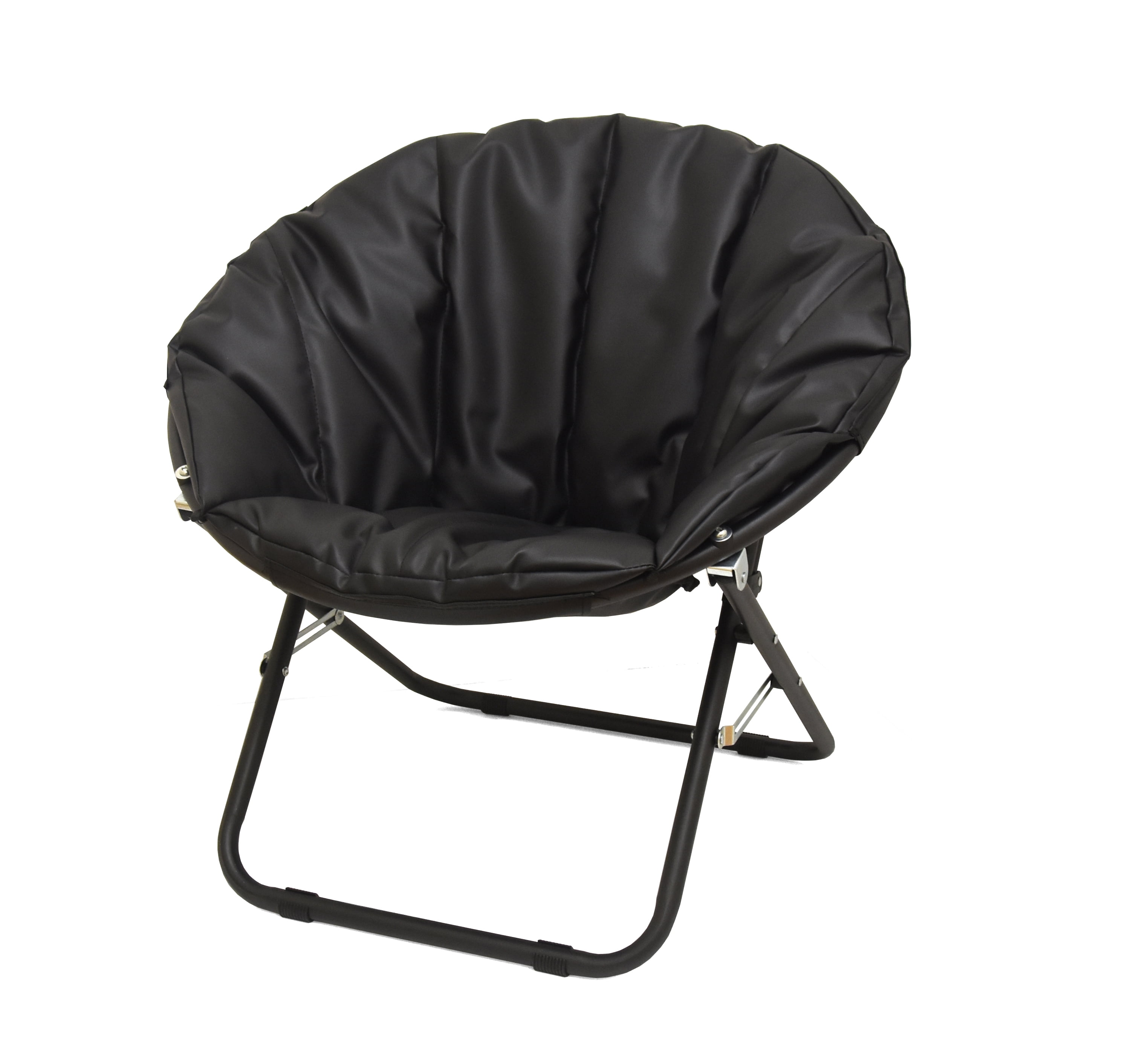 Mainstay Brandclub Mainstays Faux Leather Adult Collapsible Saucer Chair