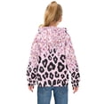 BZSMCE Pink Sparkly Glitter Leopard Print Hoodie Casual Pullover ...