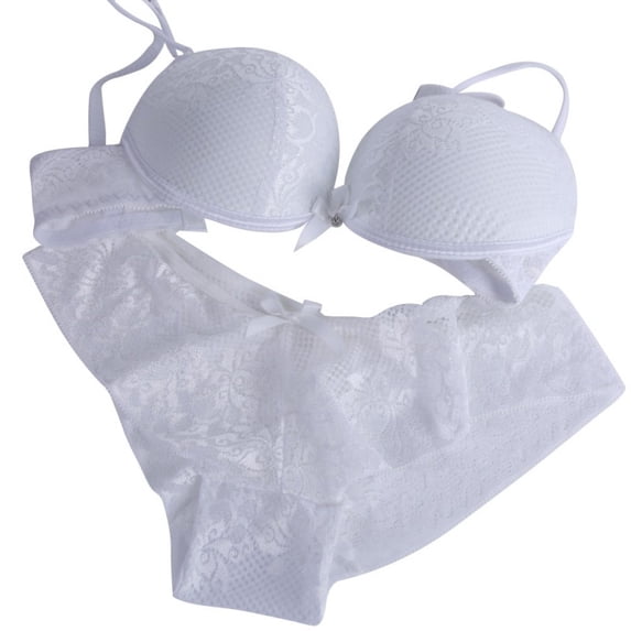 Sexy Women Lace Bra Set Cotton Embroidery Underwear Push Up Bra and ...