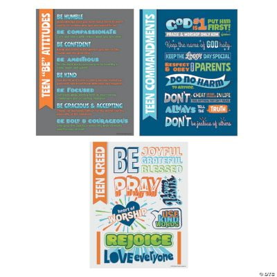 Religious Teen Poster Set, Classroom, Educational, 3 Pieces - Walmart.com