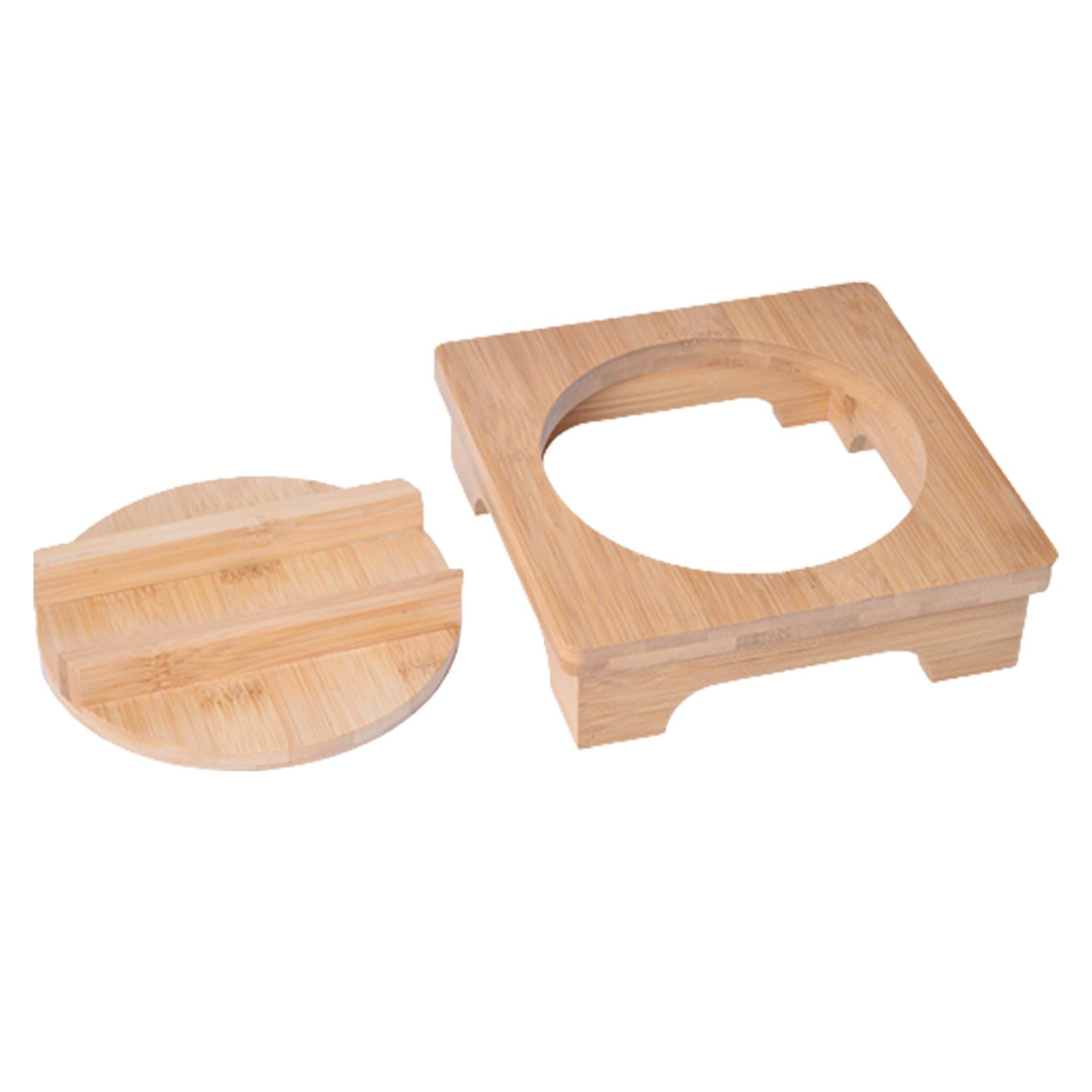 Wooden Stone Mat Tray Pot Cover for Kitchen Counter Korean Bibimbap Hot ...