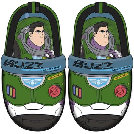 Disney Boy's Toy Story Buzz Lightyear and Woody Slippers (Green/Black ...