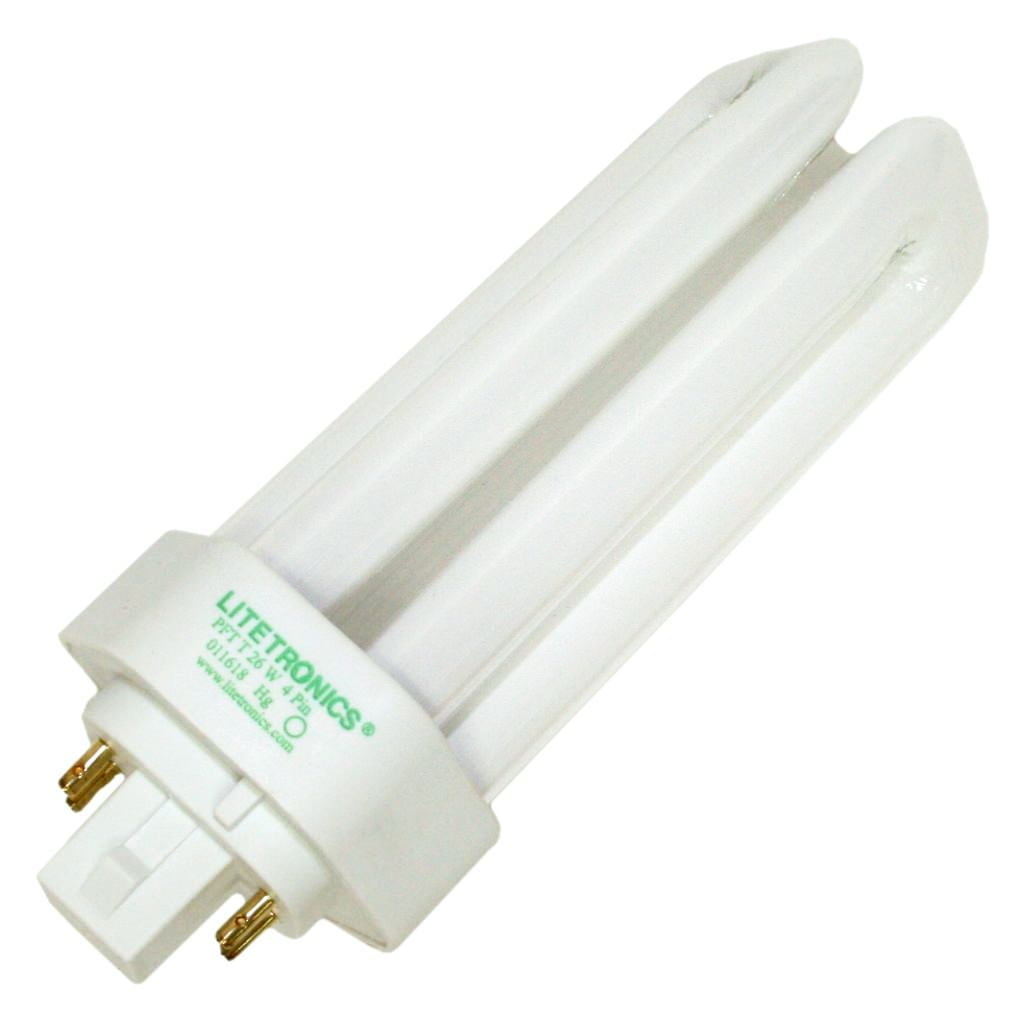 Litetronics 49660 - L-12271 26W T4 T GX24Q-3 2700K 4-PIN Triple Tube 4 ...