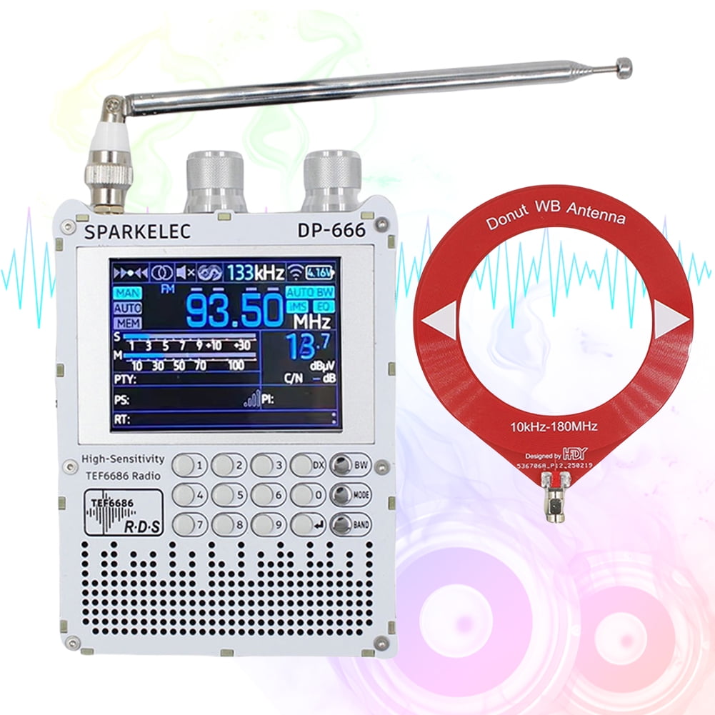 Receptor DSP alta sensibilidad FM/LW/MW/SW Full Band Radio DP-666 TEF6686 () White | Walmart en ...