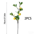 Amketima Simulated Lemon Branch 27.6 Inch 5 Heads Fake Fruit with ...