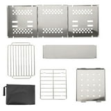 Portable Camping Wood Burning Stove,Mini Stainless Steel Backpacking ...