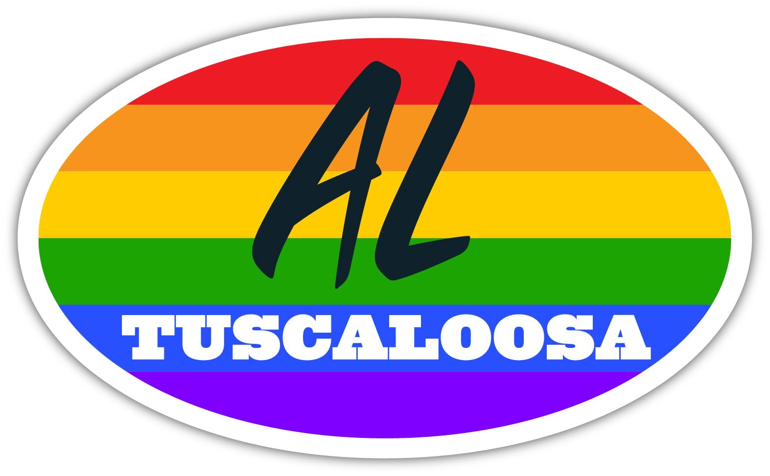 Tuscaloosa AL Alabama Tuscaloosa County Rainbow Pride Flag 6 Stripes ...