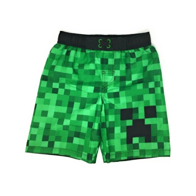 Minecraft Boys' Creeper Swim Trunks (Little Boys & Big Boys) - Walmart.com