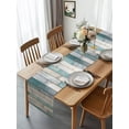 Burlap Table Runner 60 Inches Long, Retro Wood Background Non-Slip ...