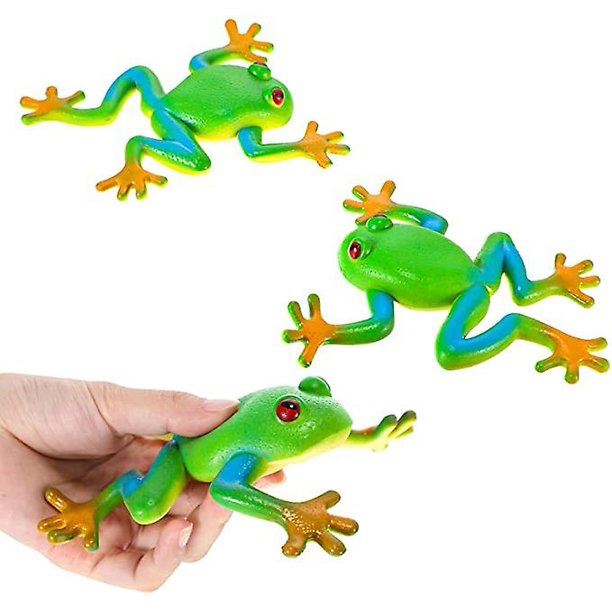 3 Piece Frog Toy Simulation Frog Figurines Simulation Frog Animal Model ...