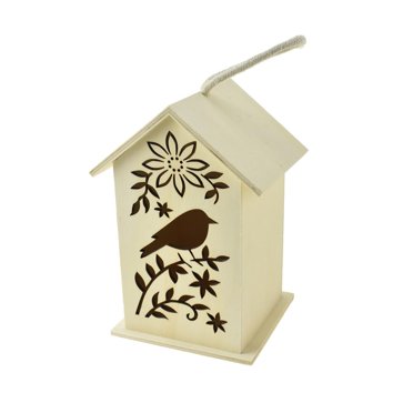 Wooden Birdhouse MDF with Hanging Cord - Walmart.com