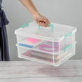 Sterilite Clear Plastic Stackable Storage Containers with Handle, Small ...