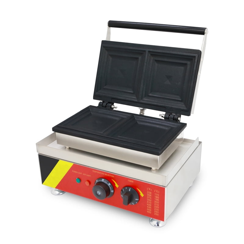 INTBUYING Electric 2 Slice Sandwich Waffle Toaster Press Maker Machine ...