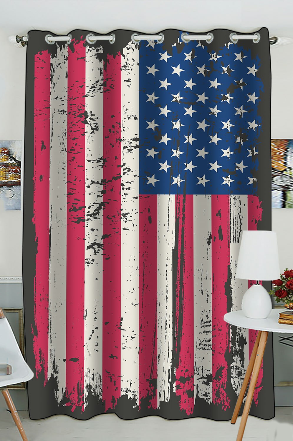 ABPHQTO Flag Of The United States Of America Us Flag Window Curtain ...