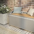FOA Outdoor Aluminum Wicker 3-Tier Bar Cart & Storage Bench 2PC Set ...