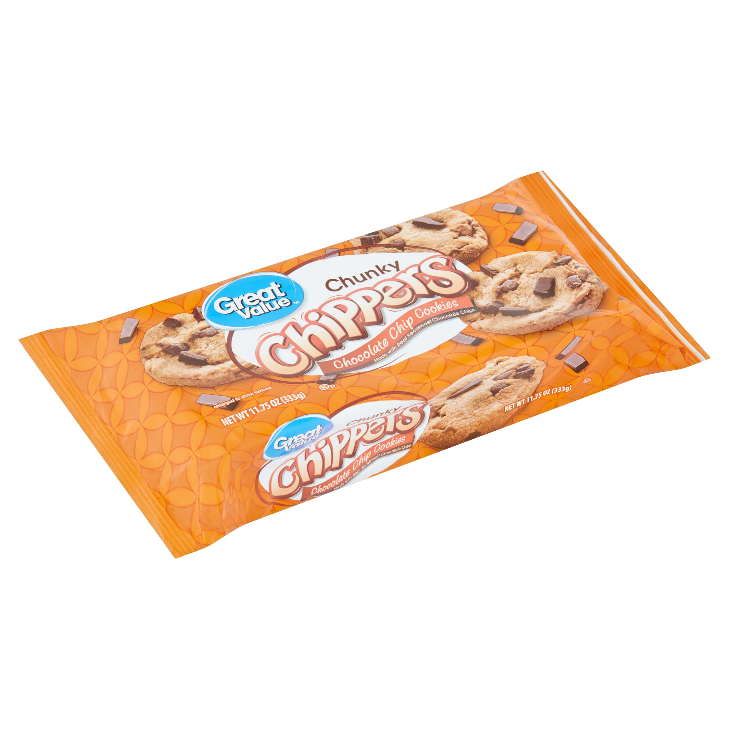 Great Value Chunky Chippers Chocolate Chip Cookies, 11.75 Oz. - Walmart ...