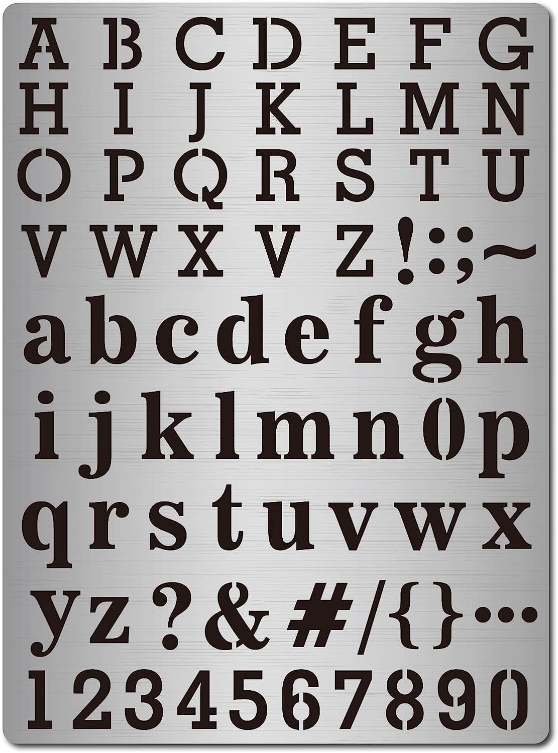 1pc Metal Letter Stencil Stainless Steel Lettering Alphabet Symbol ...