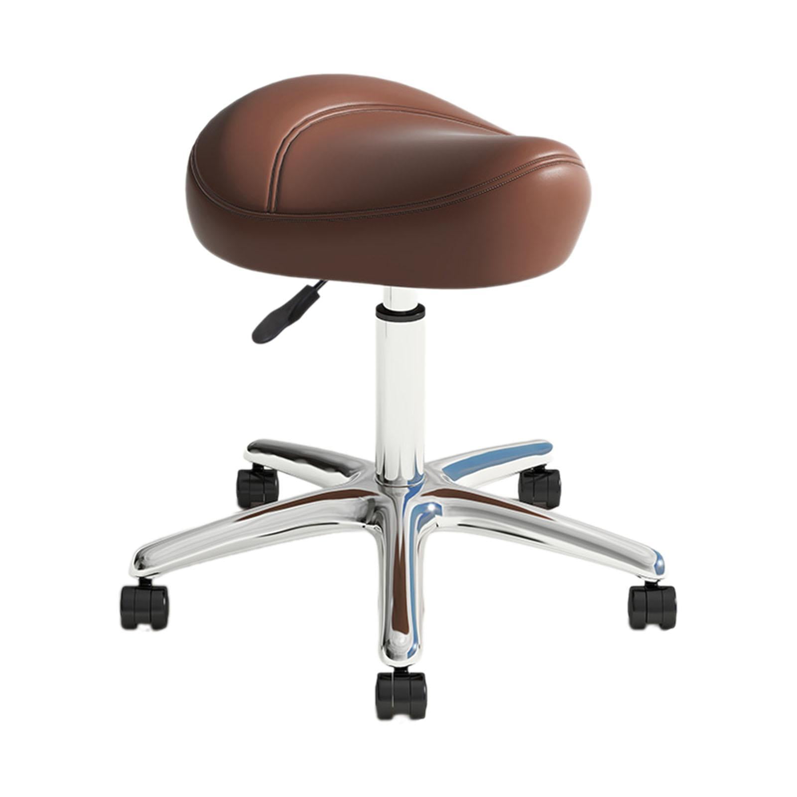 Luzkey Saddle Stool  Drafting Chair  Work Stool  Massage Stool  Salon Massage Chair  Nail And Beauty Chair  Pulley Work Chair For Cafes  Bars  Brown 3