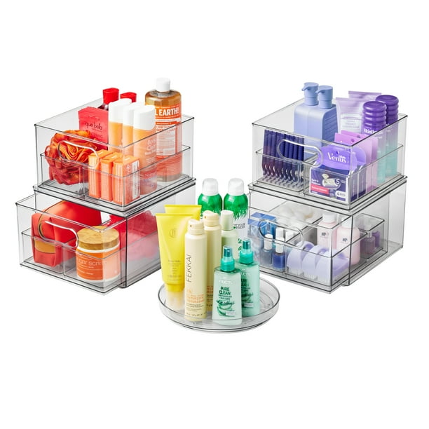 The Home Edit 17 Piece Bath Edit, Clear Plastic Modular Storage System ...