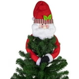 Northlight 27" Plush Santa Claus Christmas Tree Topper, Unlit - Walmart.com