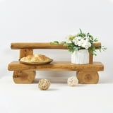 Greenage Natural Cedar Wood Serving Stand Rustic Wooden Pedestal Multi ...