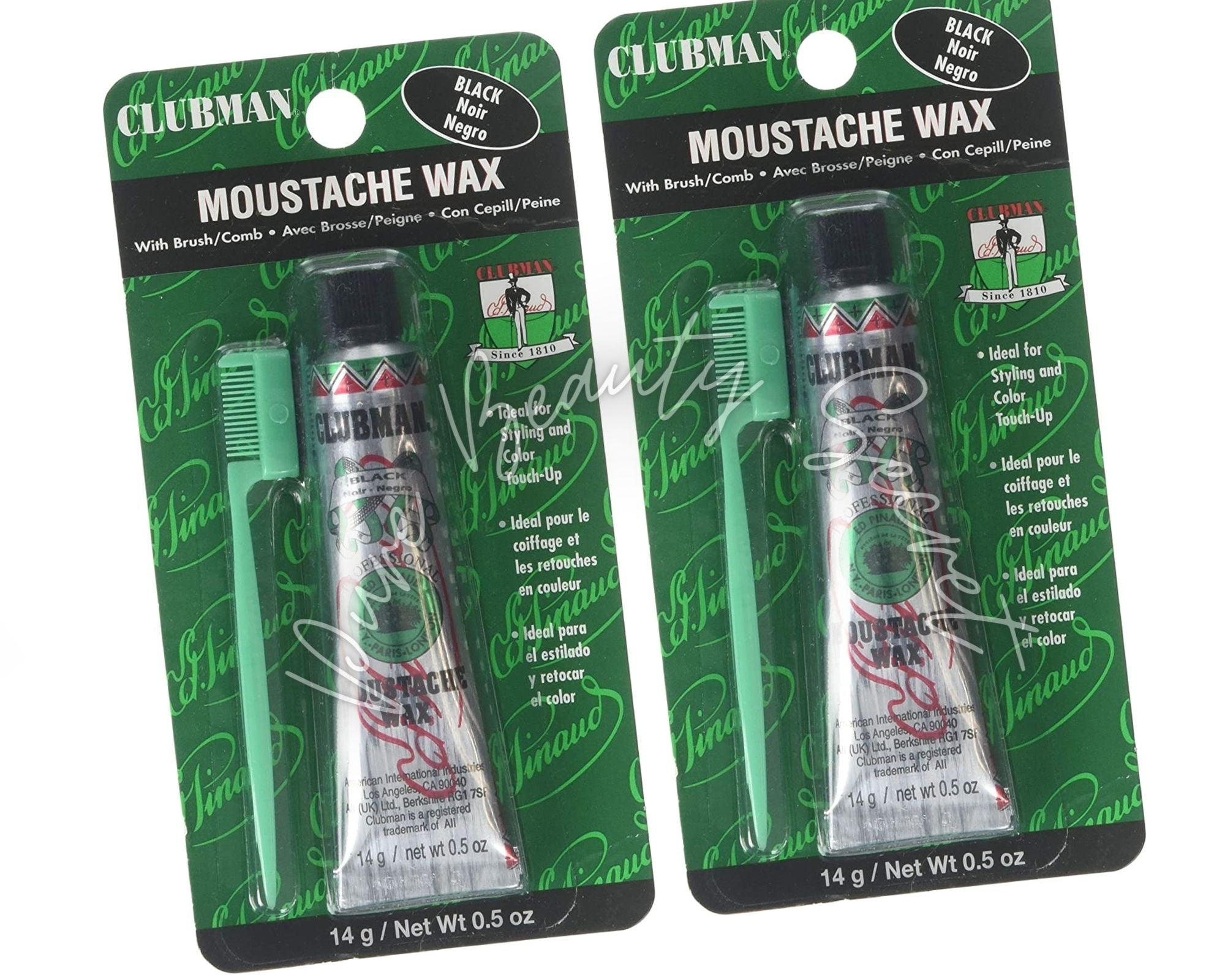 Clubman Moustache Wax Hang Pack 0.5 oz - Black x 2 - Walmart.com