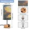 BZSMCE Dinosaurs Printed 3 Color Touch Control Table Lamp Linen Shade ...