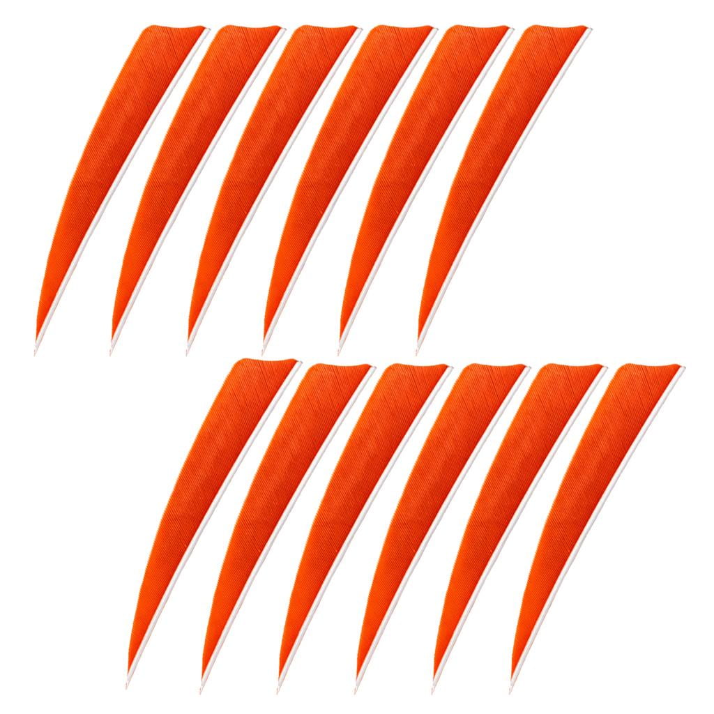 12 Pieces 4 Inch Feathers Fletching Shovels - Orange - Walmart.com