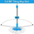 Blue Blue Replacement Mop Handle With 360 Degrees Rotating Telescopic ...