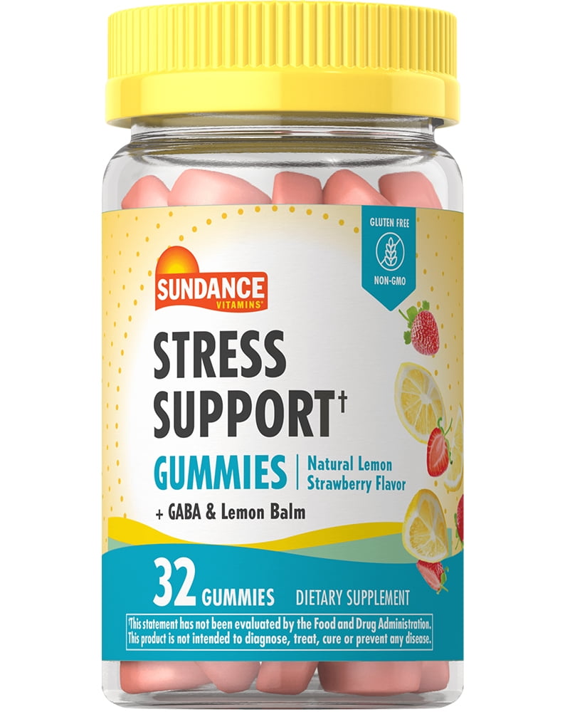 Stress Support Gummies | 32 Count | for Men and Women | Lemon ...