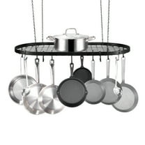 VDOMUS Pot Rack Wall Mounted, Cookware Organizer Holder with 15 Hangers ...