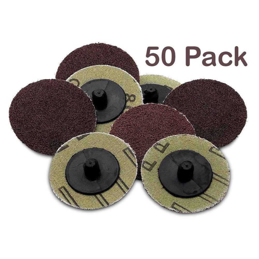 Roll Lock Sanding/Grinding Discs -50 Pieces - 2 inch 36 Grit -For Use ...